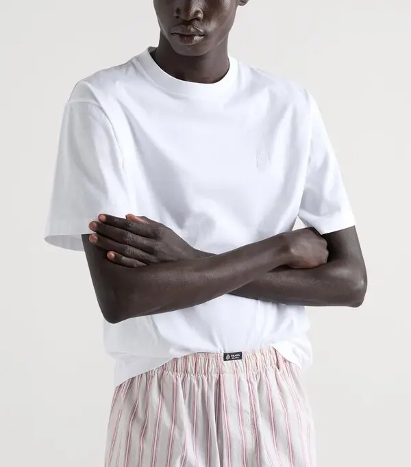 Prada Cotton Crest Logo T-shirt