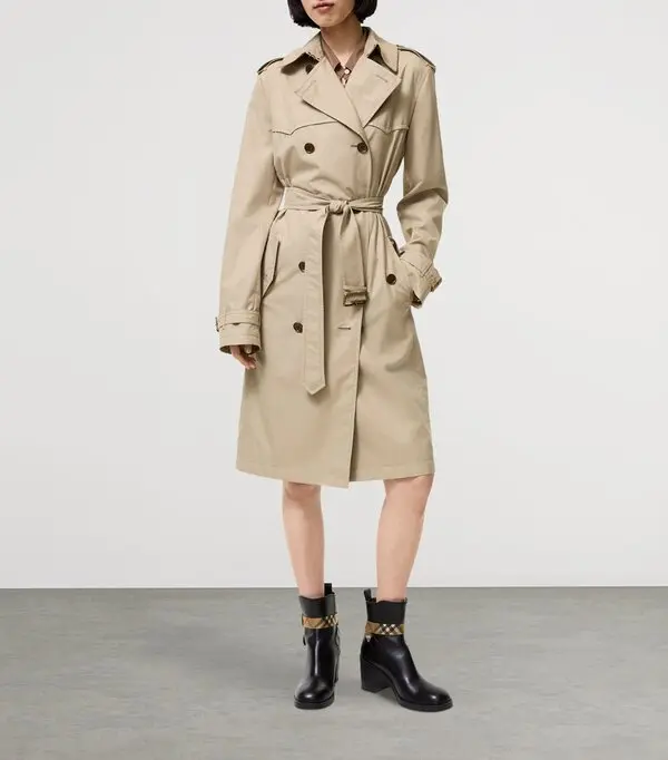 Burberry Tropical Gabardine Foxfield Long Trench Coat