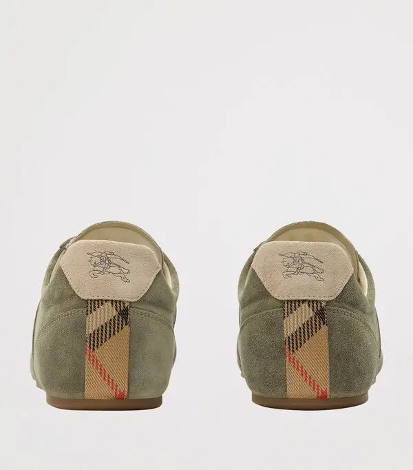 Burberry Suede Knight Runner Sneakers - Green