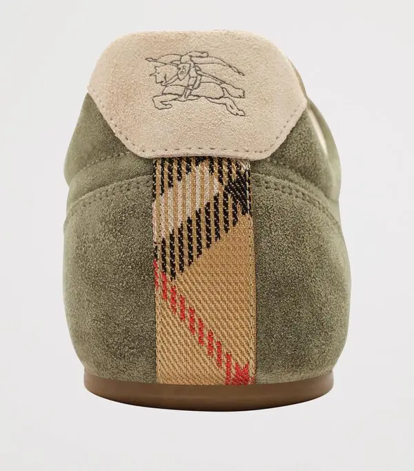 Burberry Suede Knight Runner Sneakers - Green