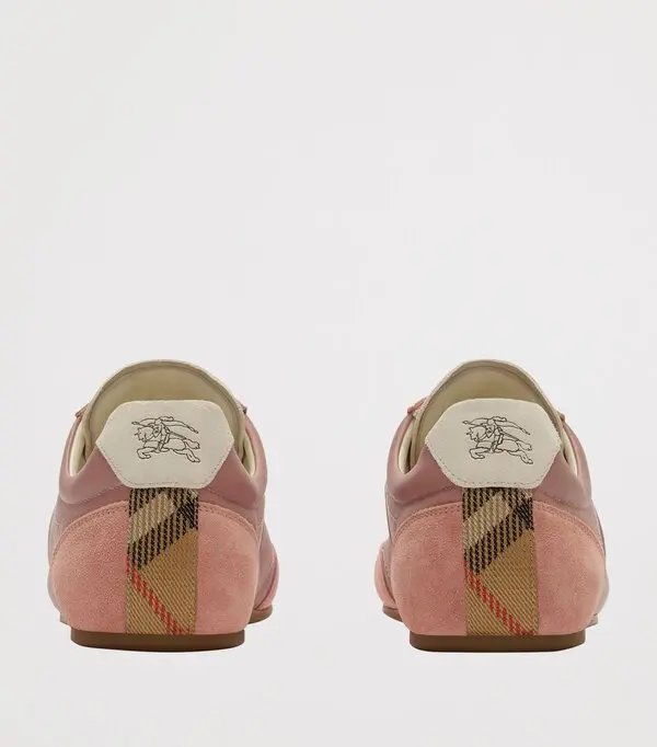 Burberry Leather Knight Runner Sneakers - Beige
