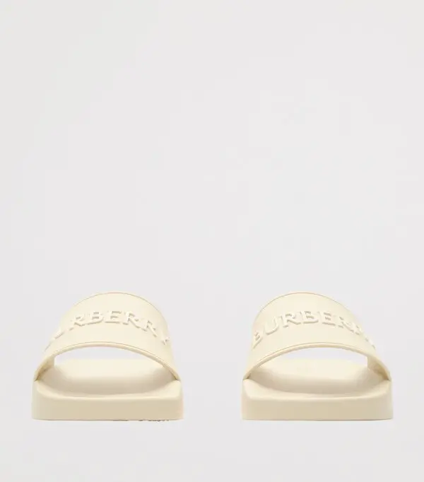 Burberry Logo Slides - Beige