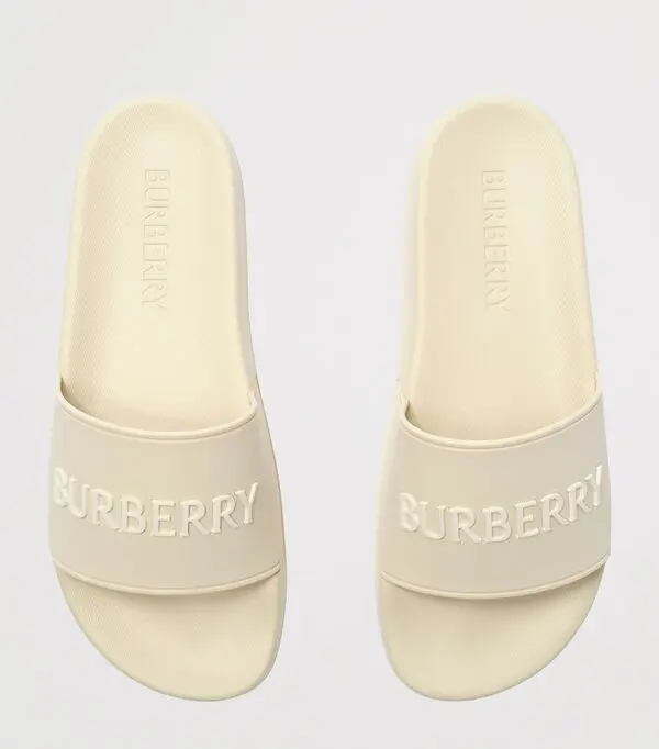 Burberry Logo Slides - Beige