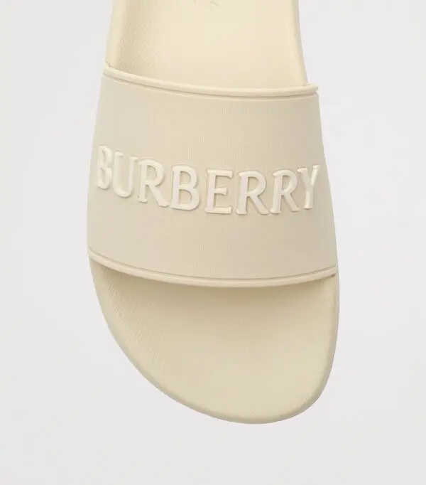 Burberry Logo Slides - Beige