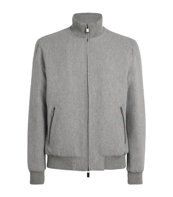 Pal Zileri Wool-blend Padded Bomber Jacket