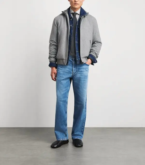 Pal Zileri Wool-blend Padded Bomber Jacket