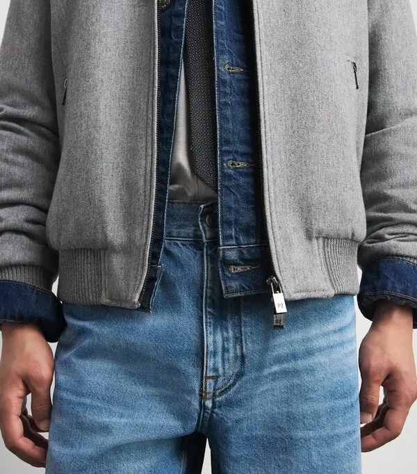Pal Zileri Wool-blend Padded Bomber Jacket