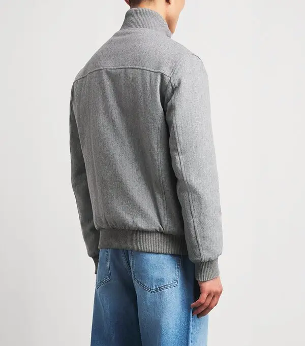 Pal Zileri Wool-blend Padded Bomber Jacket