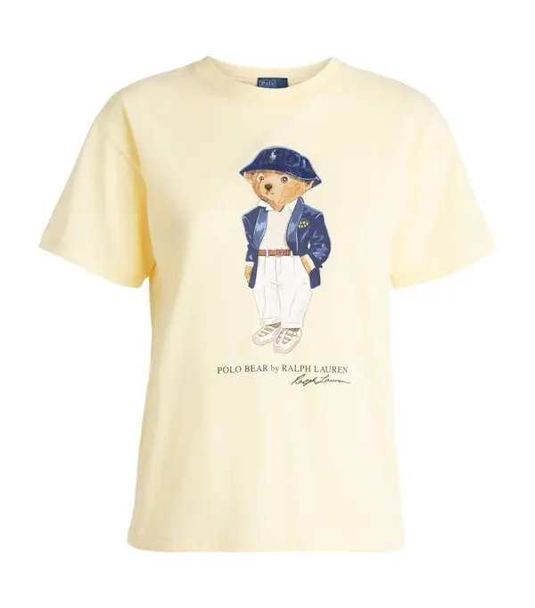 Polo Ralph Lauren Cotton T-shirt With Polo Bear Graphic - Yellow
