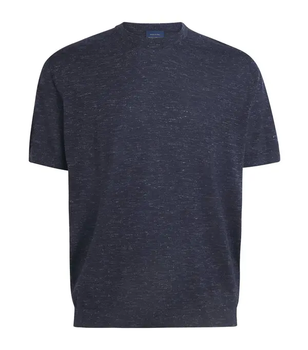 Paul & Shark Silk-cashmere-linen T-shirt