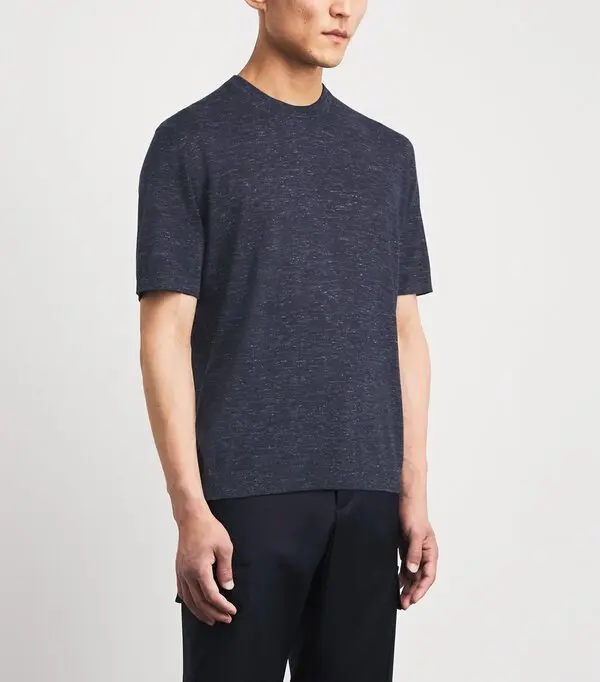 Paul & Shark Silk-cashmere-linen T-shirt