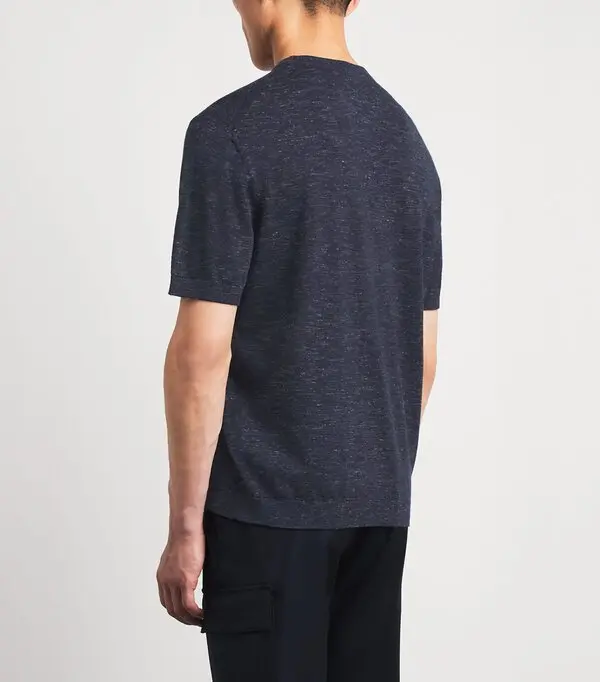Paul & Shark Silk-cashmere-linen T-shirt