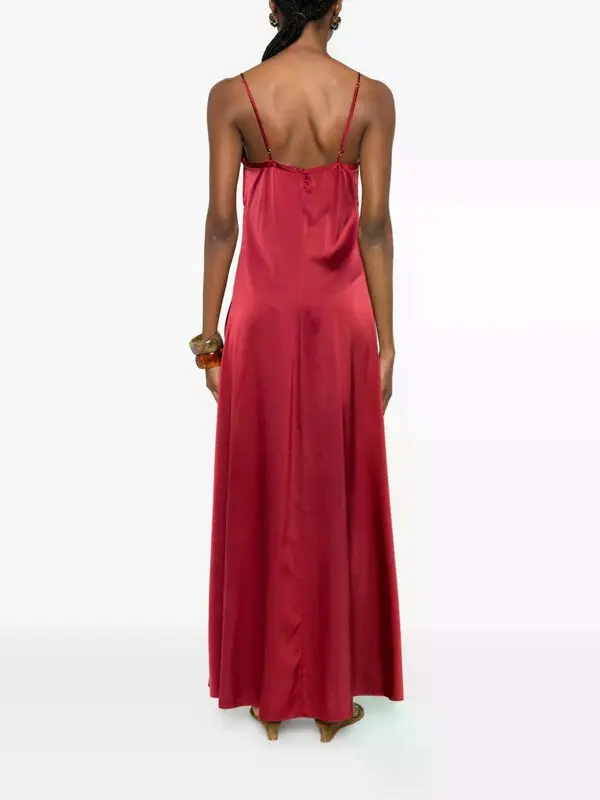 FORTE_FORTE Satin Gathered Maxi Dress