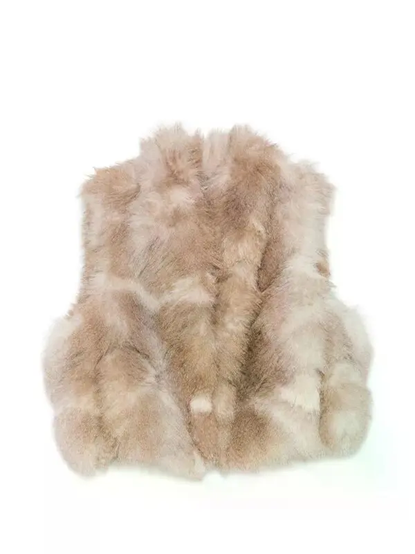 FORTE_FORTE Faux Fur Gilet - Neutrals