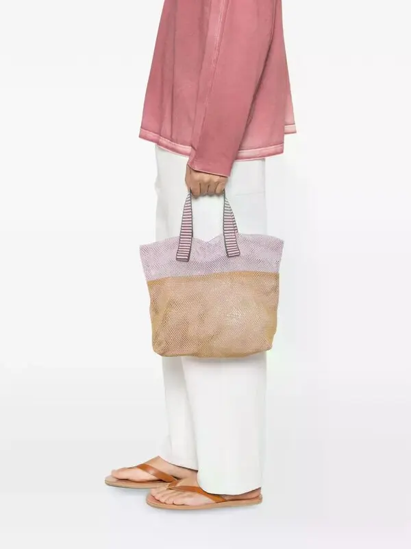 ÉPICE Colour-block Mesh Tote Bag