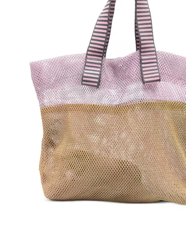 ÉPICE Colour-block Mesh Tote Bag
