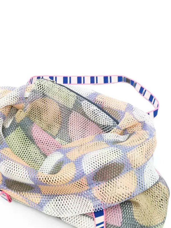 ÉPICE Kanpur Geometric Print Mesh Tote Bag
