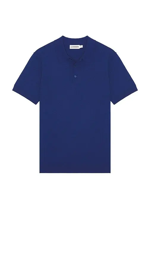 J. Lindeberg Ridge Knitted Polo In . Also - Blue