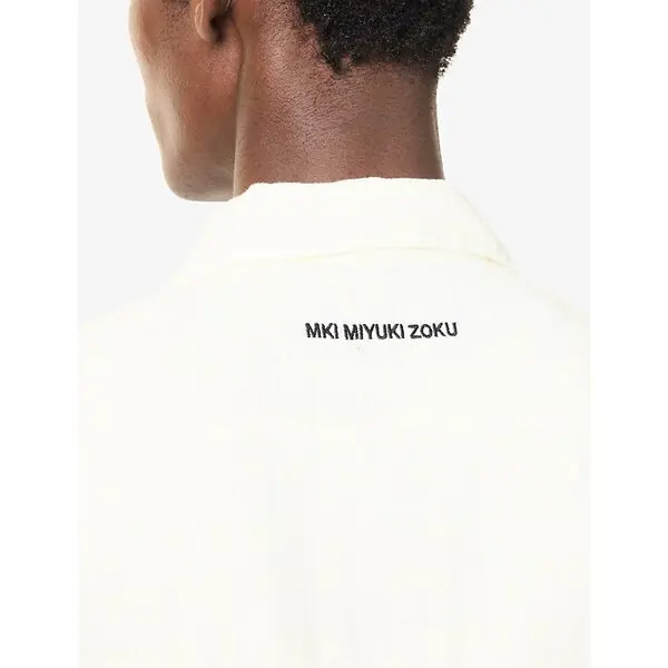 MKI MIYUKI ZOKU Rider Zip-up Cotton Shirt - Bone