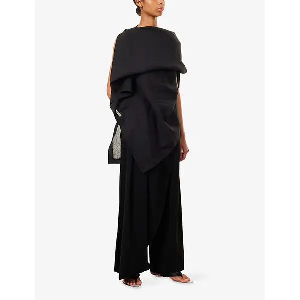 Issey Miyake All Squares Draped Woven Shirt