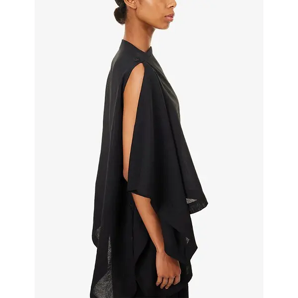Issey Miyake All Squares Draped Woven Shirt