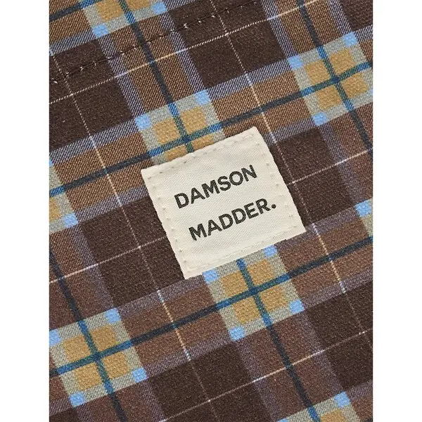 DAMSON MADDER Check Cotton-canvas Tote Bag