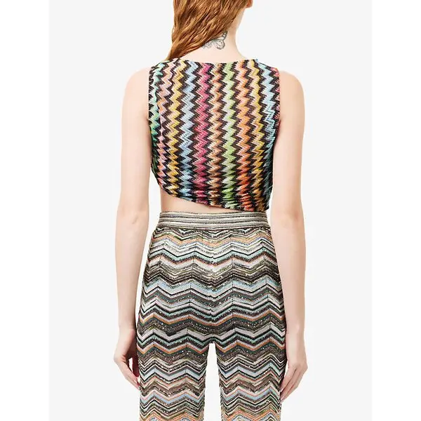 Missoni Zig-zag Sleeveless Knitted Top