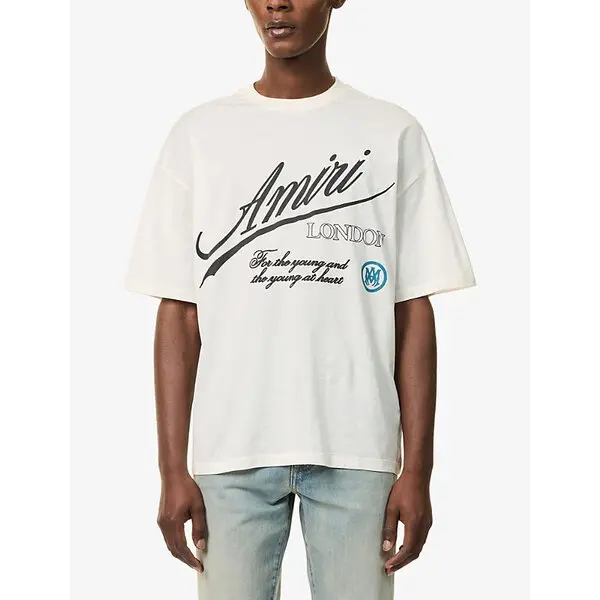 Amiri Skater Logo-print Cotton-jersey T-shirt - Ivory