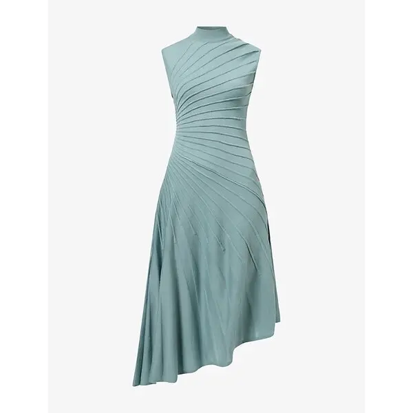 Alaïa Ray 3d Sculpt Knit-wool Midi Dress