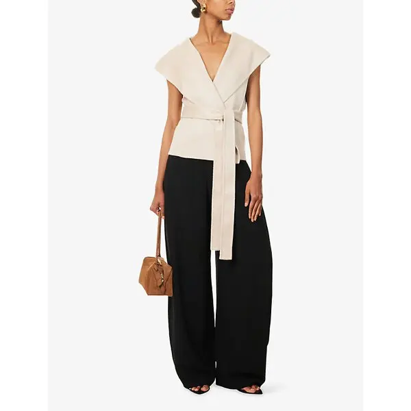 Alaïa Hooded Sleeveless Cashmere Jacket