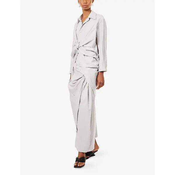 Issey Miyake Twisted Drape Cotton-blend Shirt