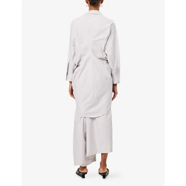 Issey Miyake Twisted Drape Cotton-blend Shirt