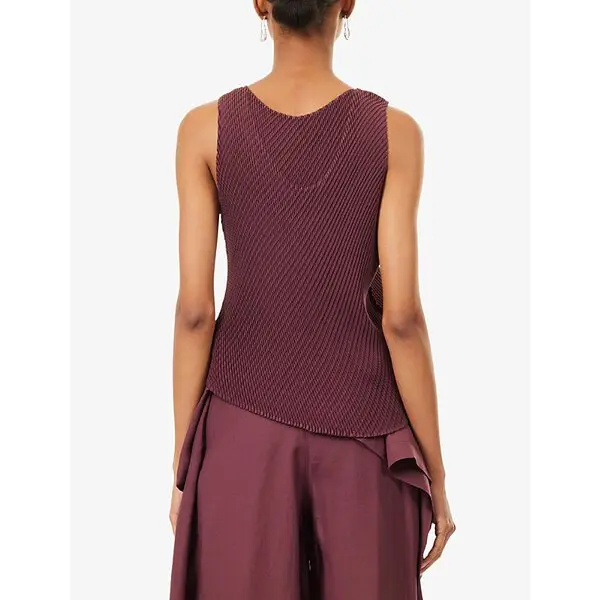 Issey Miyake June Misty Pleats Top - Purple