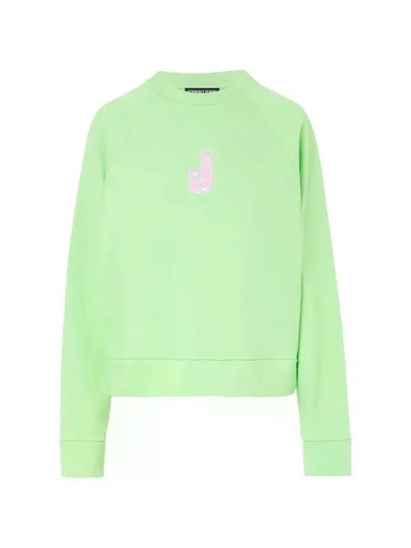 Iceberg Logo Patch Raglan Sleeve Sweatshirt - Green
