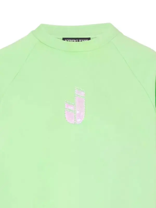 Iceberg Logo Patch Raglan Sleeve Sweatshirt
