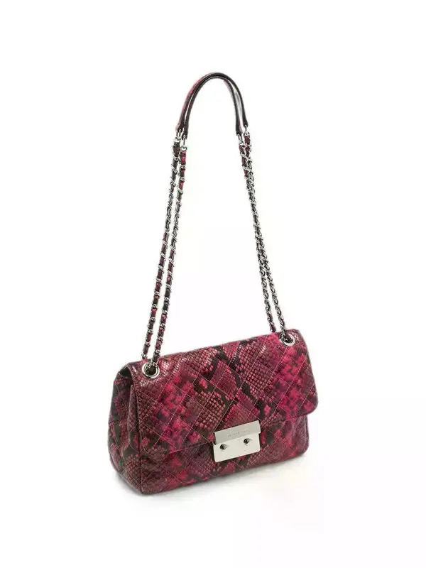 Michael Kors Tribeca Python-embossed Shoulder Bag