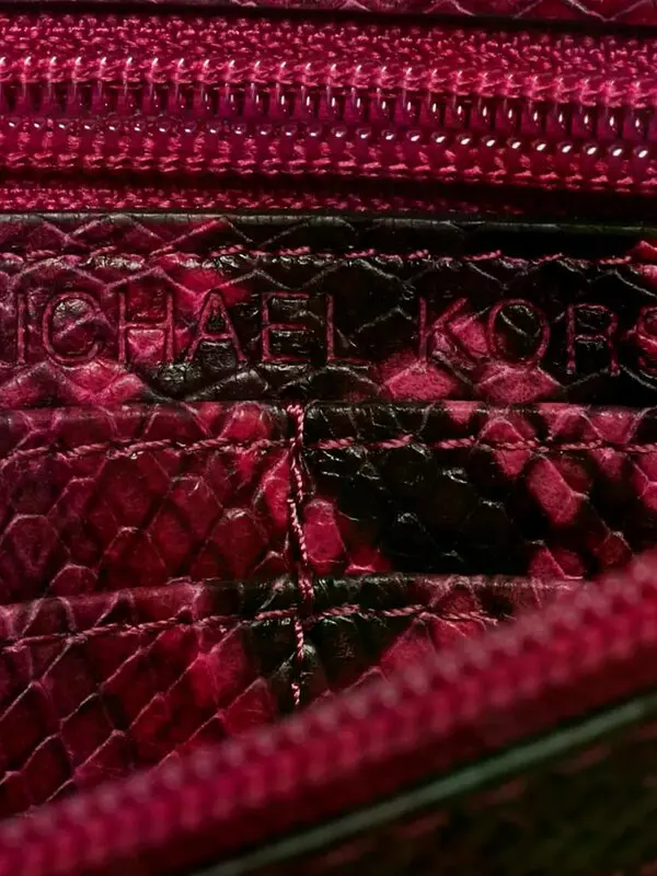 Michael Kors Tribeca Python-embossed Shoulder Bag