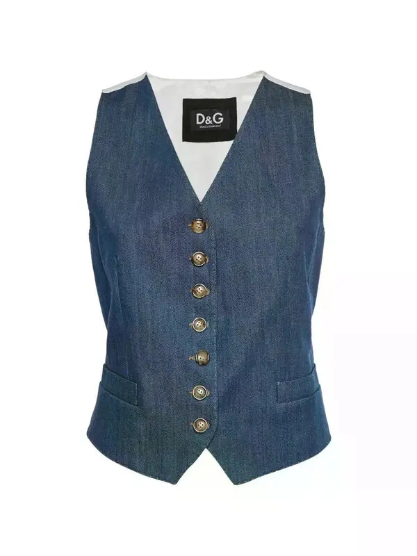 Dolce & Gabbana Button-down Fitted Vest