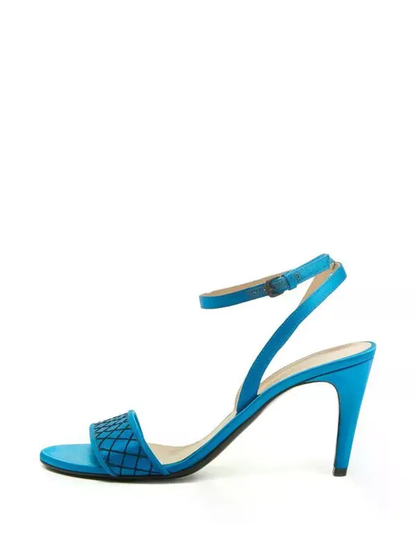 Bottega Veneta Leather Open-toe High Stiletto-heel Sandals - Blue