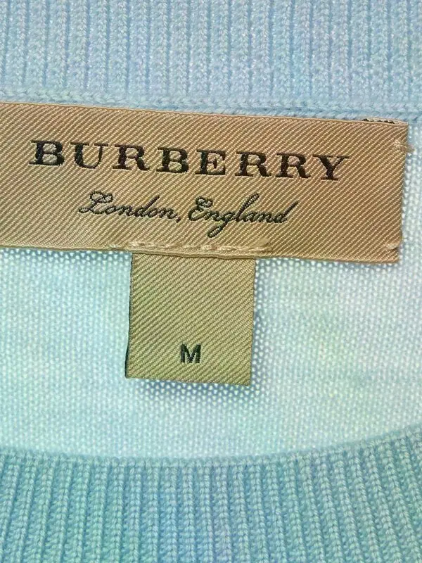 Burberry Merino Wool Crew Neck Sweatshirt With Check Elbow Patches