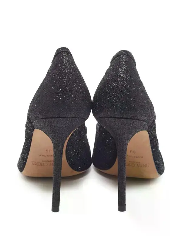 JIMMY CHOO Glitter Detail Mesh Pointed Toe Pumps