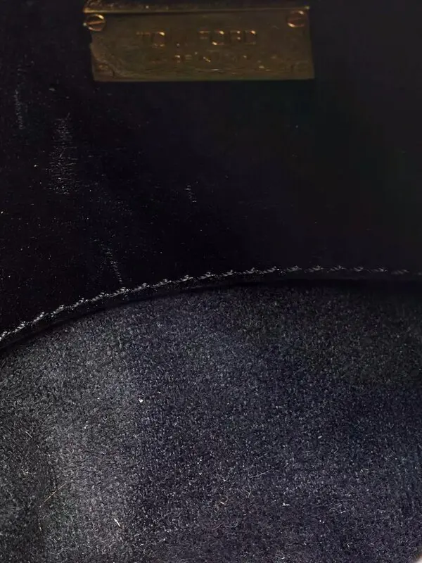 TOM FORD Leather Messenger Bag With Chain Detail