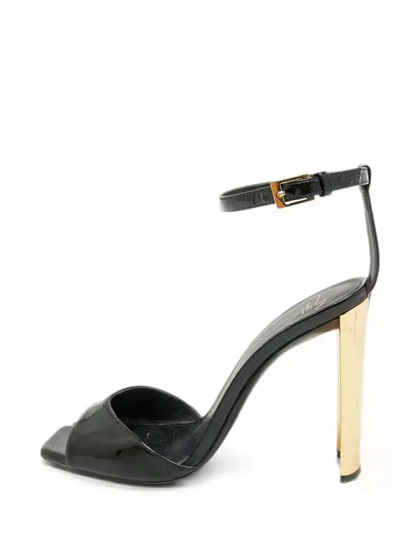 GIUSEPPE ZANOTTI Patent Leather Ankle Strap Sandals