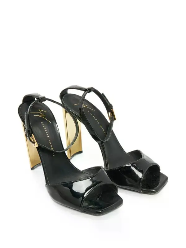 GIUSEPPE ZANOTTI Patent Leather Ankle Strap Sandals