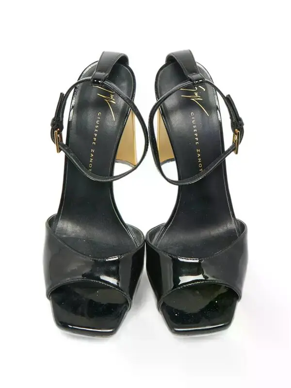GIUSEPPE ZANOTTI Patent Leather Ankle Strap Sandals