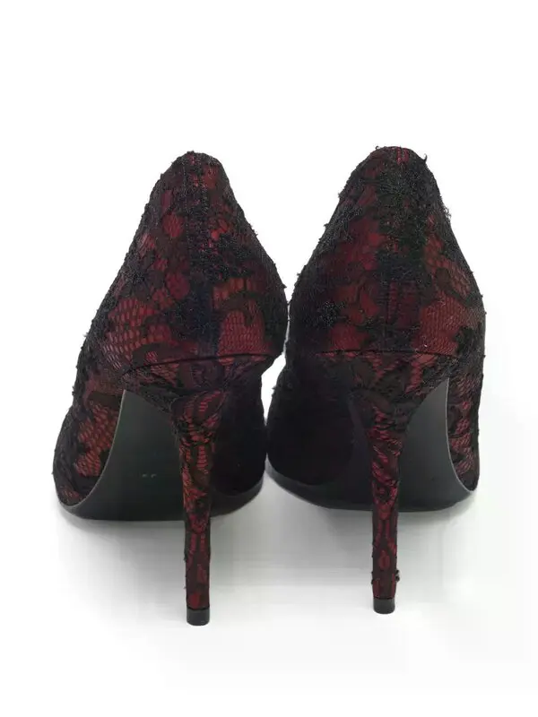 Dolce & Gabbana Lace Peep-toe Pumps - Red