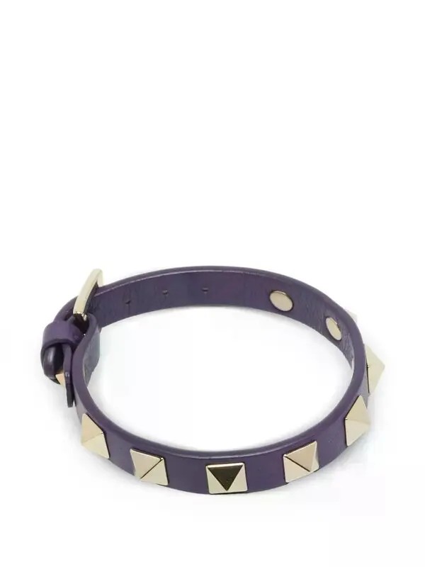 Valentino Garavani Rockstud Leather Bracelet - Purple