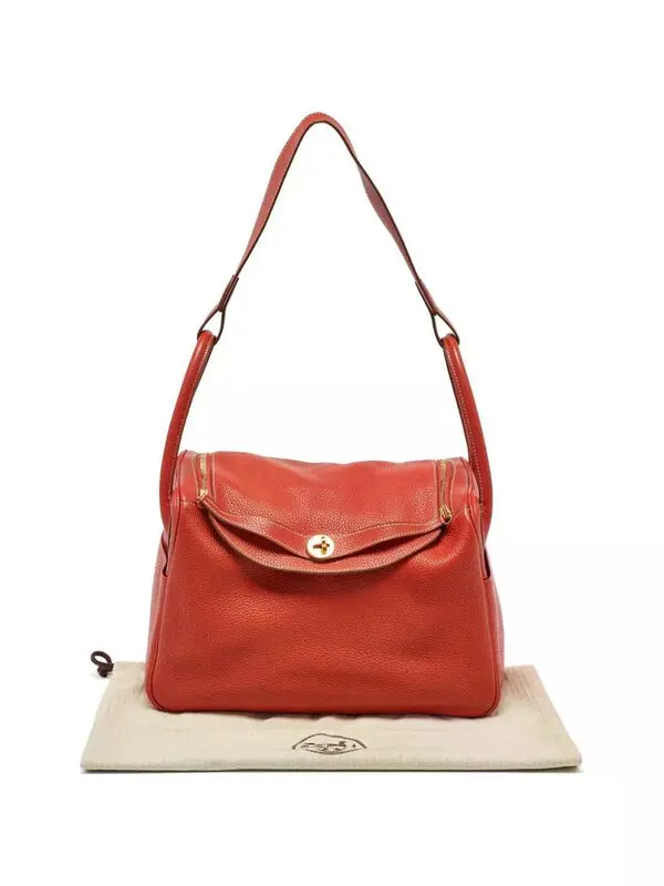 Hermès Lindy 34 Leather Shoulder Bag - Red