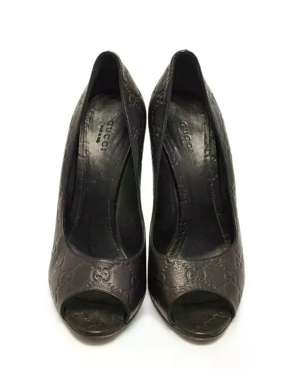 Gucci Guccissima Leather Peep-toe Stiletto Pumps