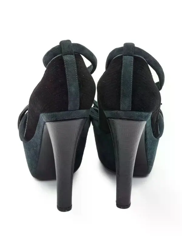 LOUIS VUITTON Suede Platform Pumps